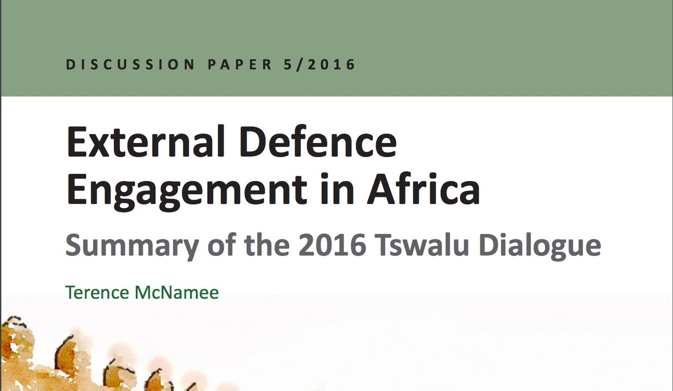 External Defence Engagement in Africa - Summary of the 2016 Tswalu ...